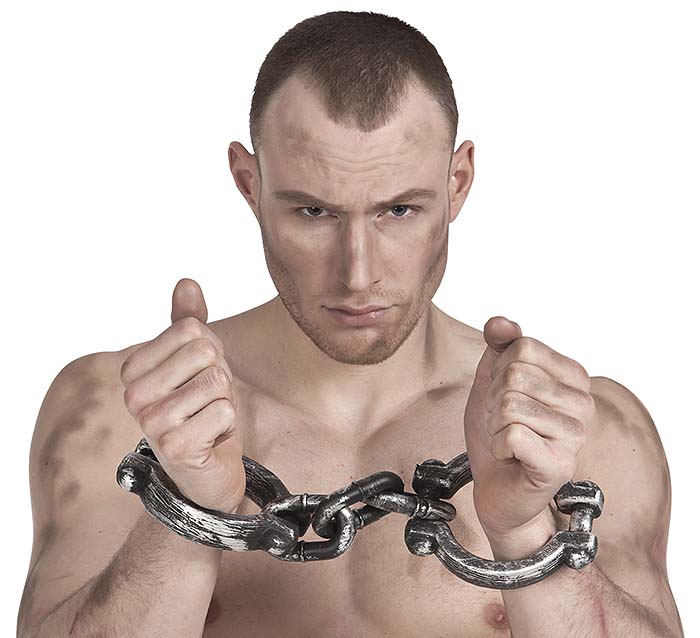 Wrist Shackles - Chains Barbed Wire