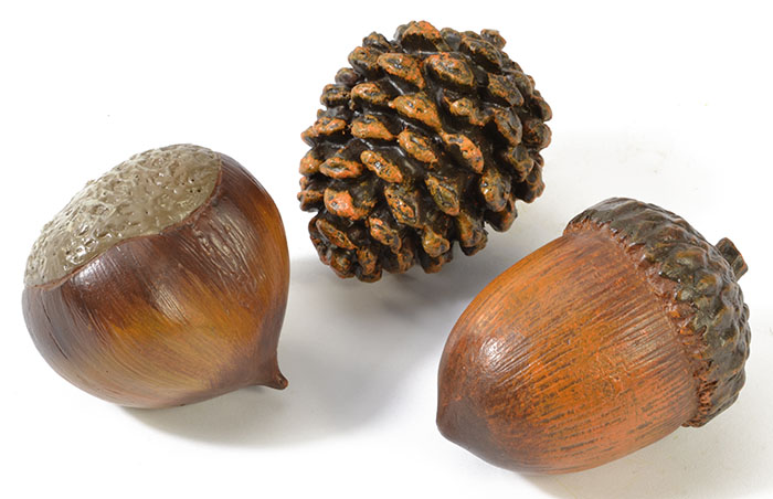 Acorn Chestnut and Pine Cone Set - Woodland Props